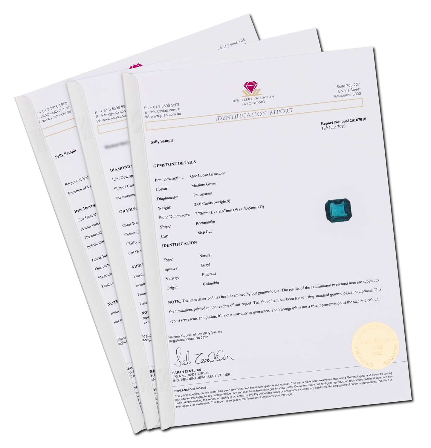 Reports - Jewellery Valuation Laboratory