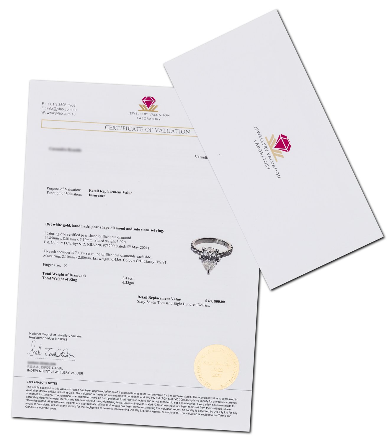 Reports - Jewellery Valuation Laboratory